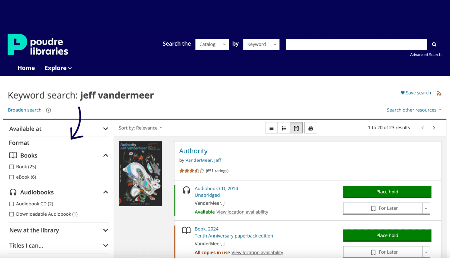 New Library Catalog - Poudre Libraries