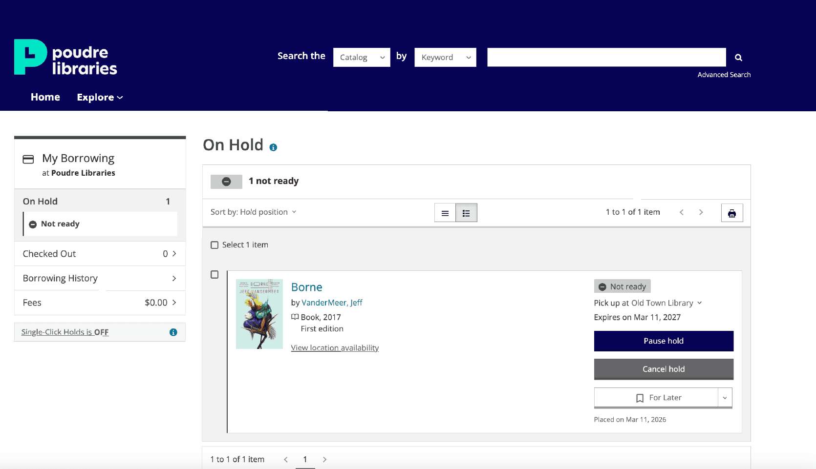 New Library Catalog - Poudre Libraries